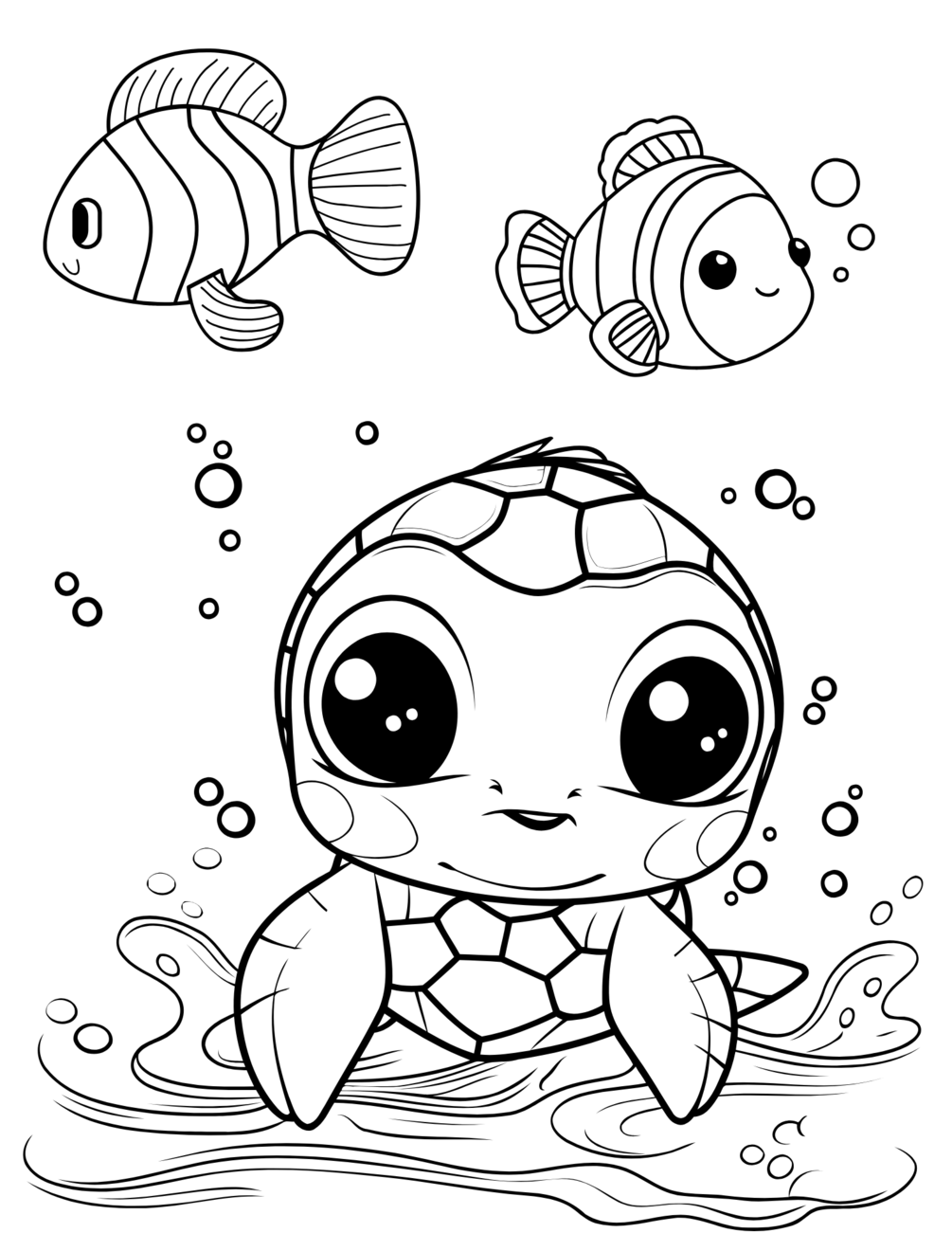 Color Me Cute! – Printable Under the Sea Coloring Book for Kids