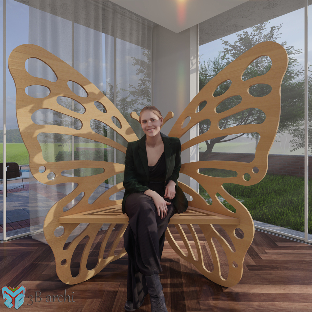 Nice butterfly chair, Butterfly chair plan, Plywood chair, Butterfly bench, dxf furniture files ...