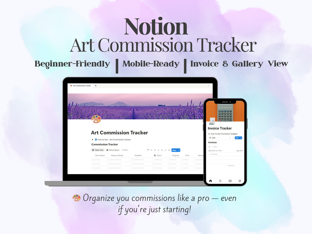 Notion Art Commission Tracker & Dashboard for Artists | Beginner ...