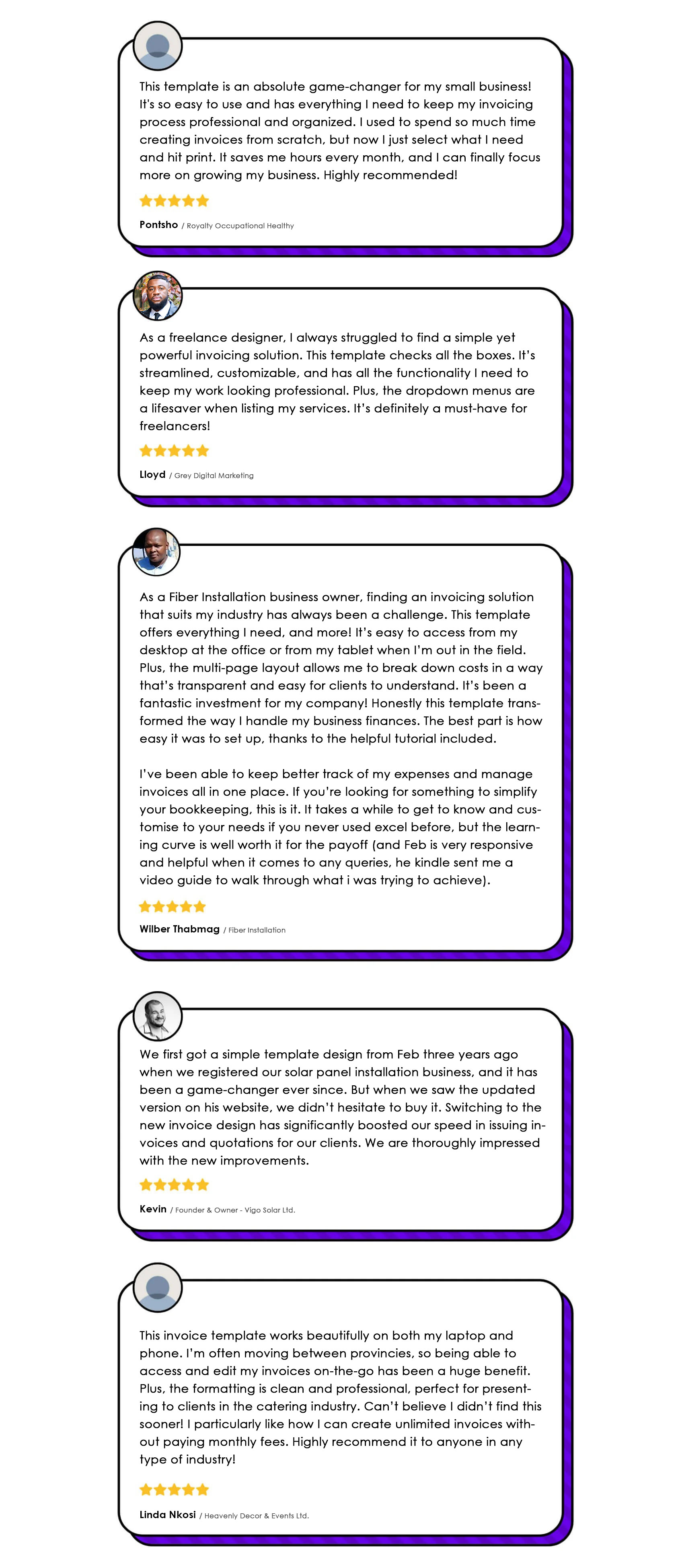 Pre-Set Excel Invoice Template (Dropdown Selection)
