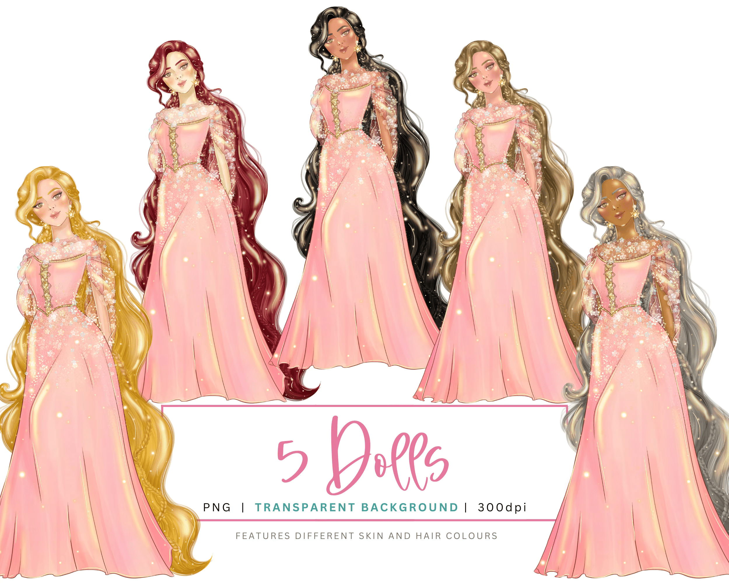 Enchanted Rapunzel Clipart Collection - Tangled-Inspired PNGs, Instant ...