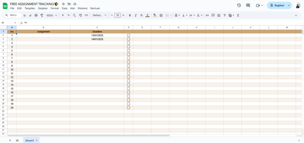 FREE Assignment List