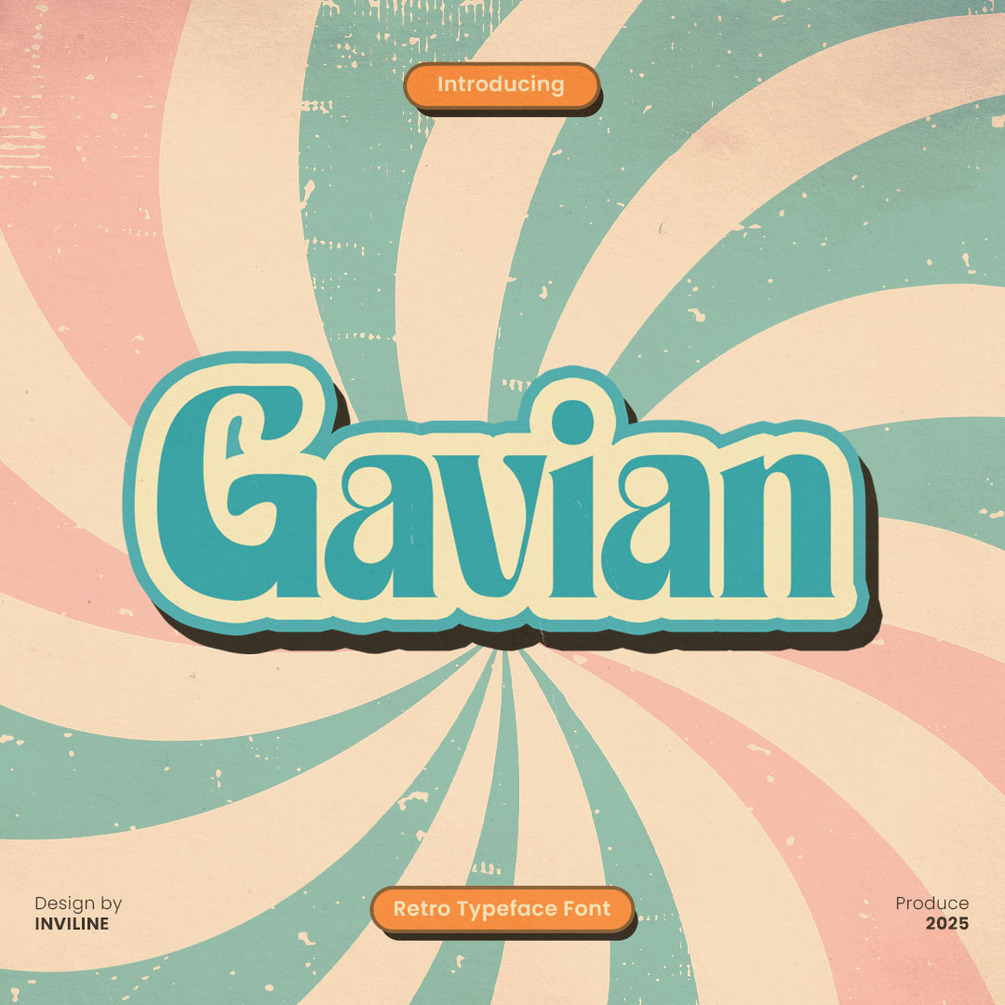 Gavian - Retro Typeface Font
