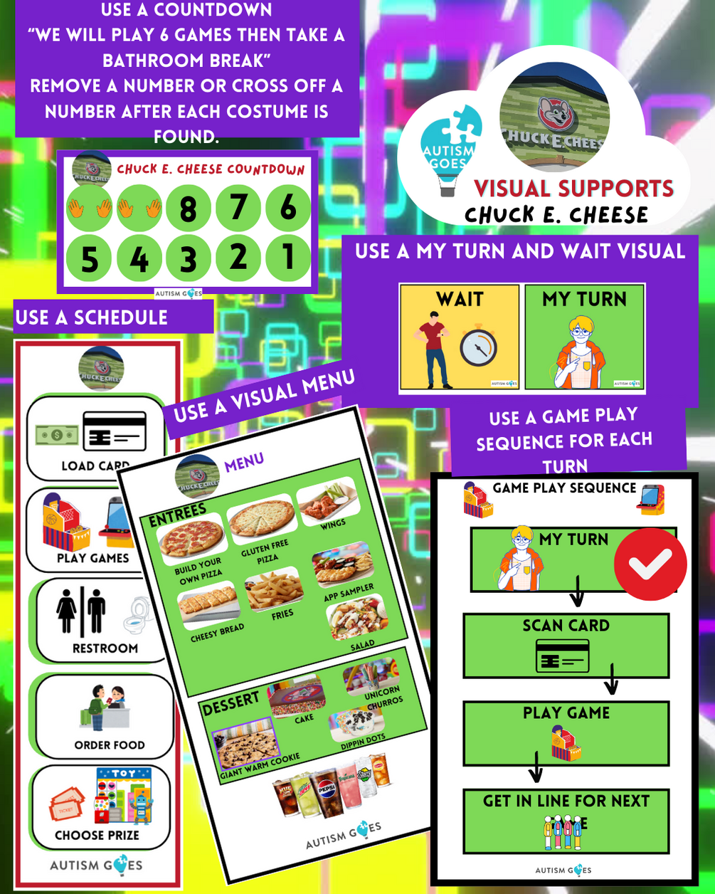 Chuck E. Cheese Visual Supports