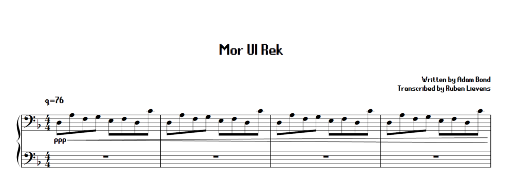 Runescape - Mor Ul Rek - Piano sheet music
