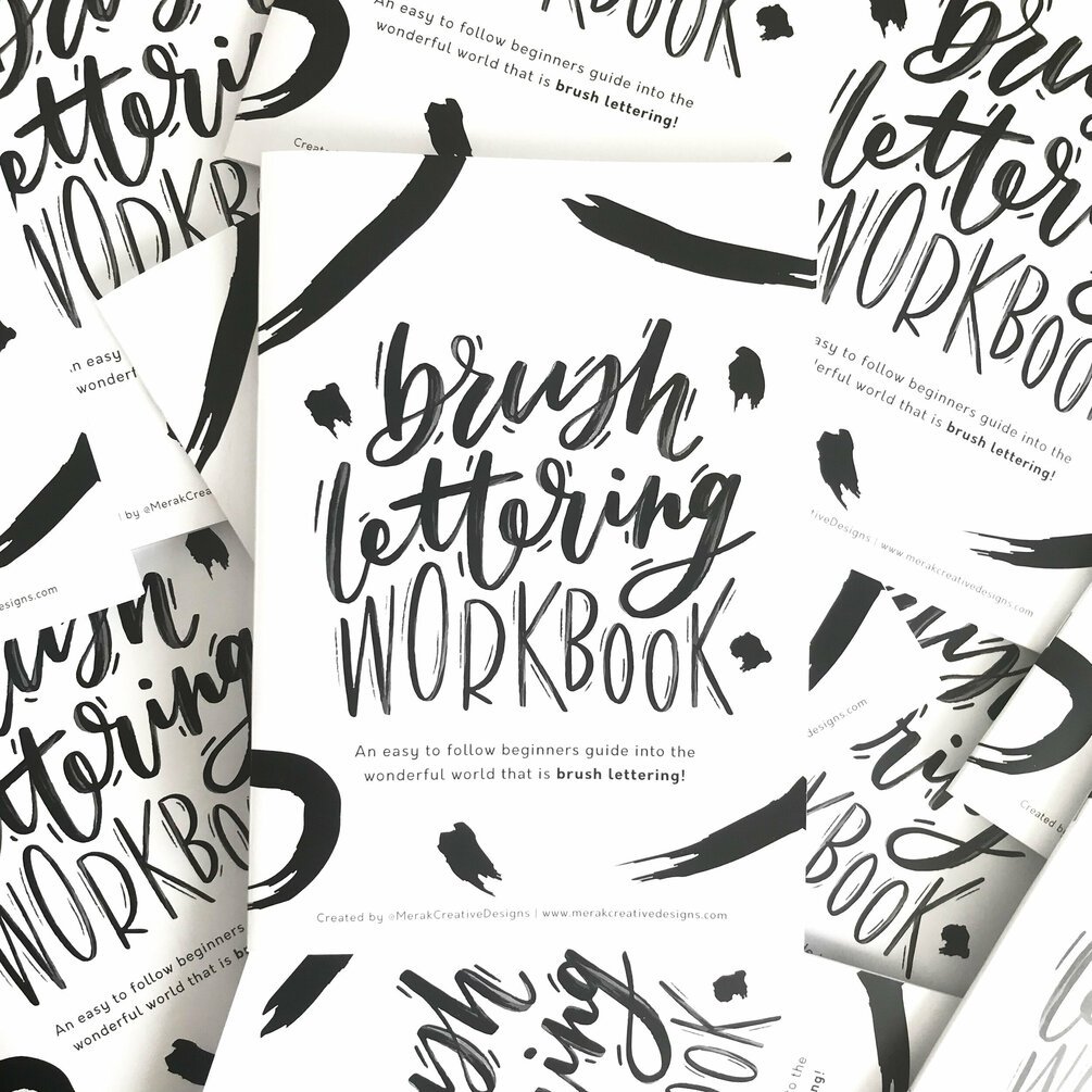 Brush Lettering Workbook: Digital Download