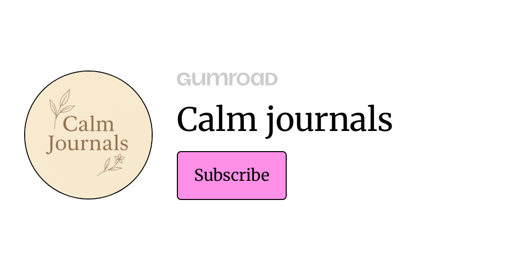 Calm journals