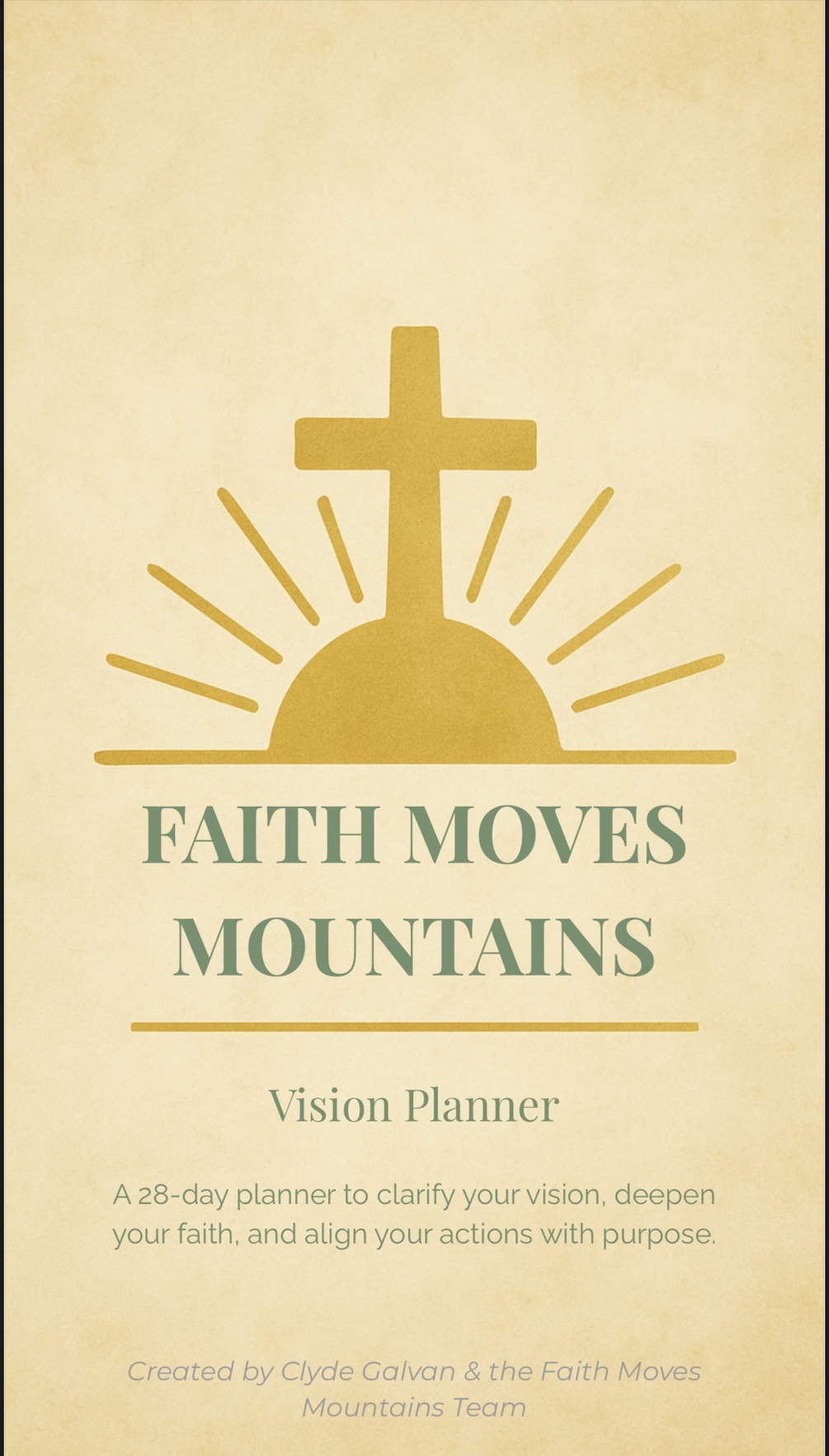 Faith Moves Mountains: 28-Day Vision Planner for Goal Setting ...
