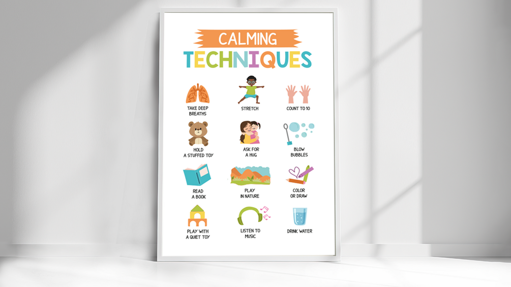 Calming Techniques. Poster to Grow and Learn