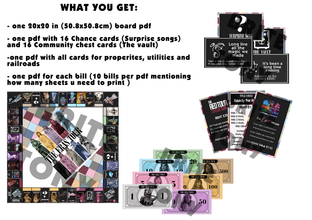Taylor Swift Eras Tour Board Game