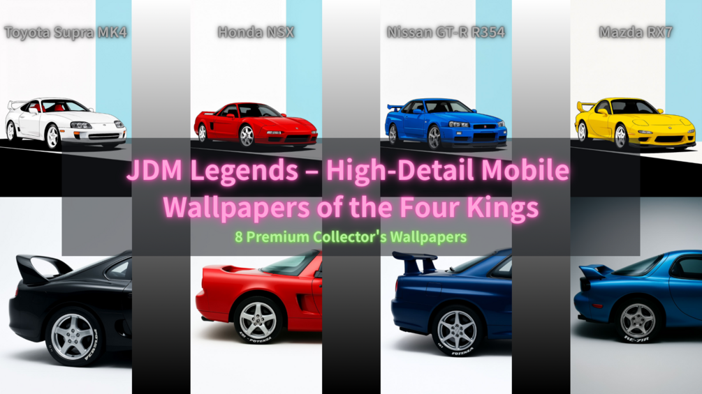 JDM Legends – High-Detail Mobile Wallpapers of the Four Kings