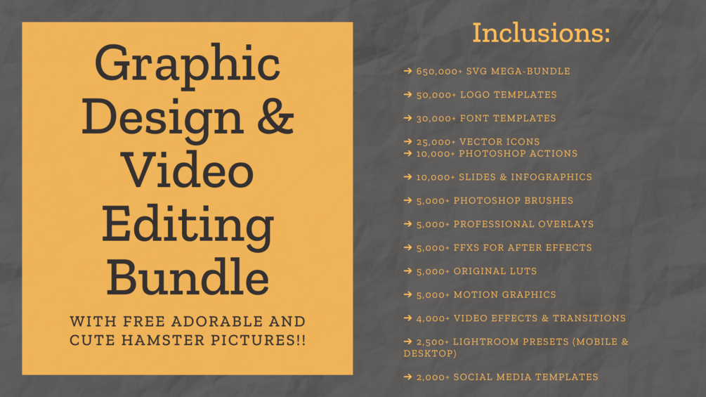Graphic Design & Video Editing Bundle