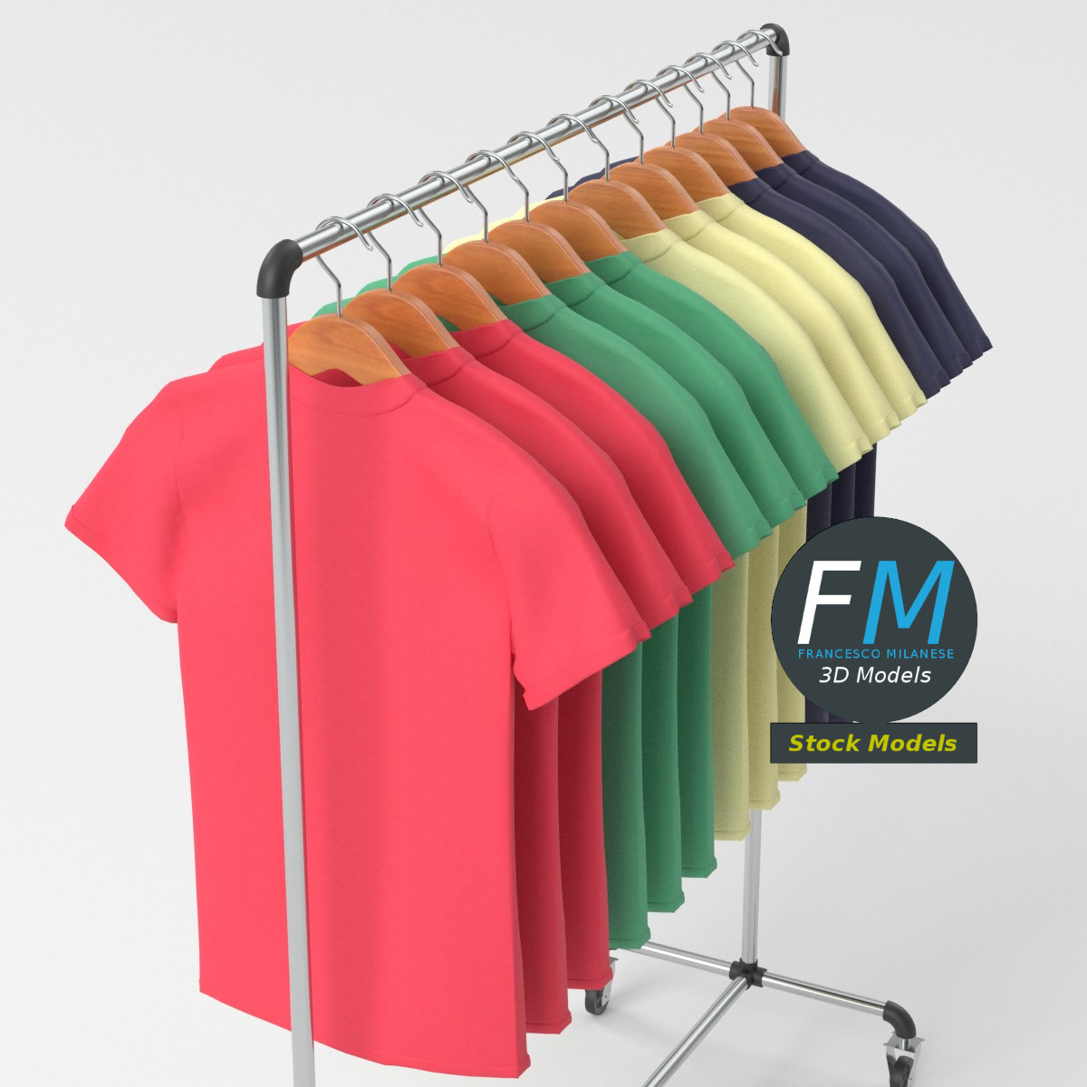 3D MODEL - T-shirts rack