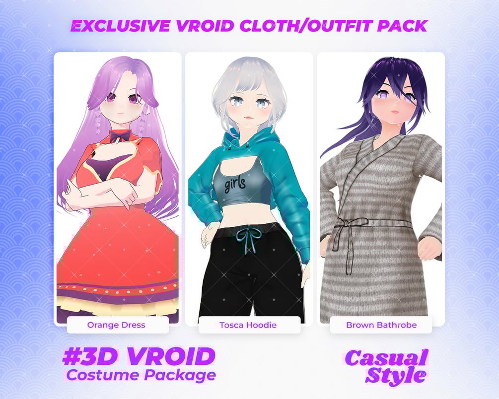 Retro Revival Clothes Ideas - VRoid Clothing Pack, Inspired Clothes ...