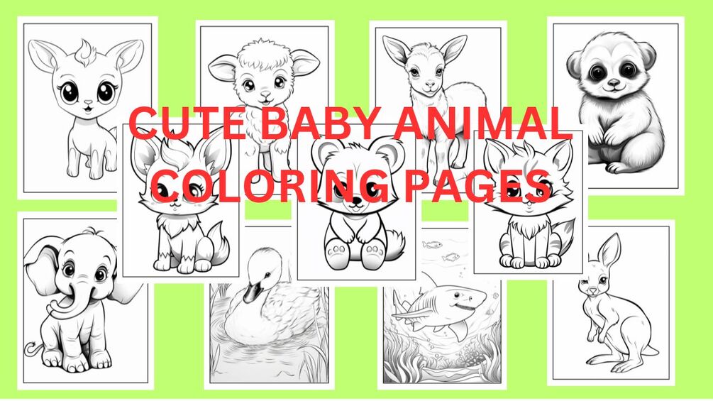 Cute Baby Animal Coloring Pages for Kids