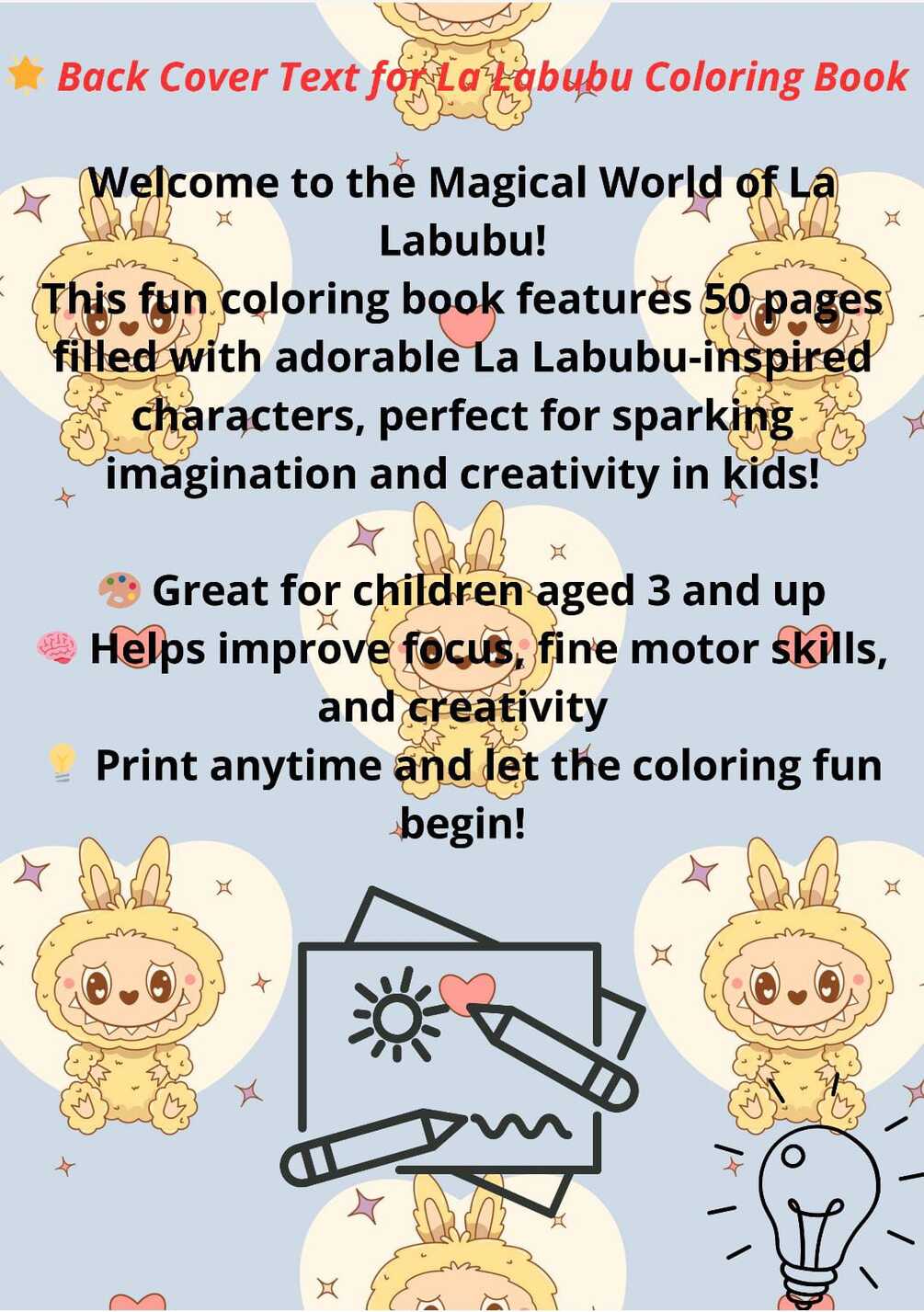 My Labubu coloring book