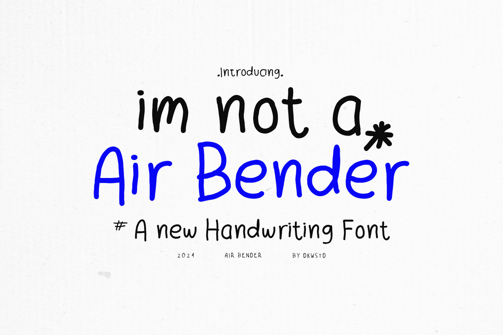 Air Bender Handwriting Font