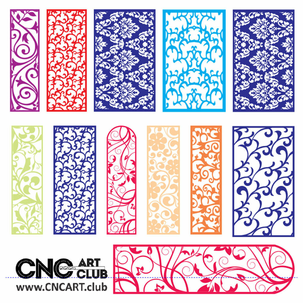 2D-lattice-1021 - Vertical decorative lattice pattern DXF file for ...