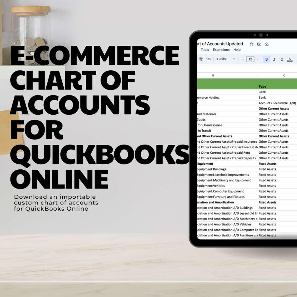 QuickBooks Online E-commerce Chart of Accounts
