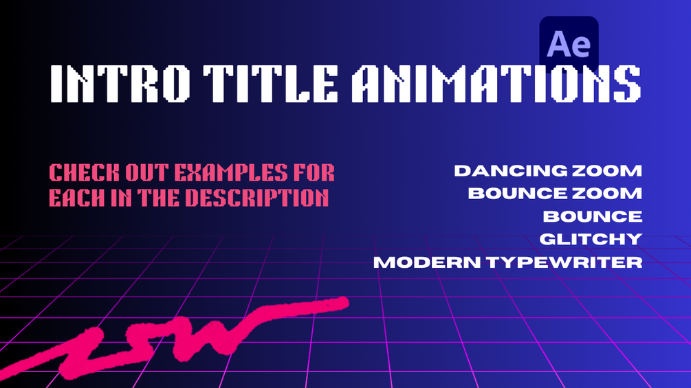 After Effects // 5 Title Animations for Intros