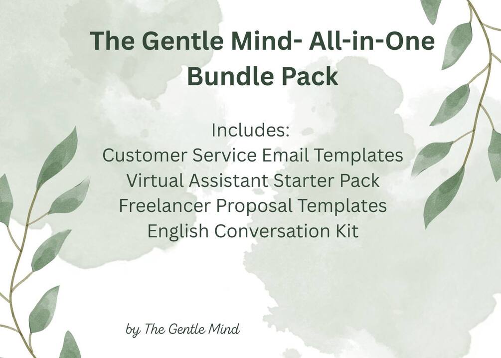The Gentle Mind – All-in-One Freelance Template Bundle