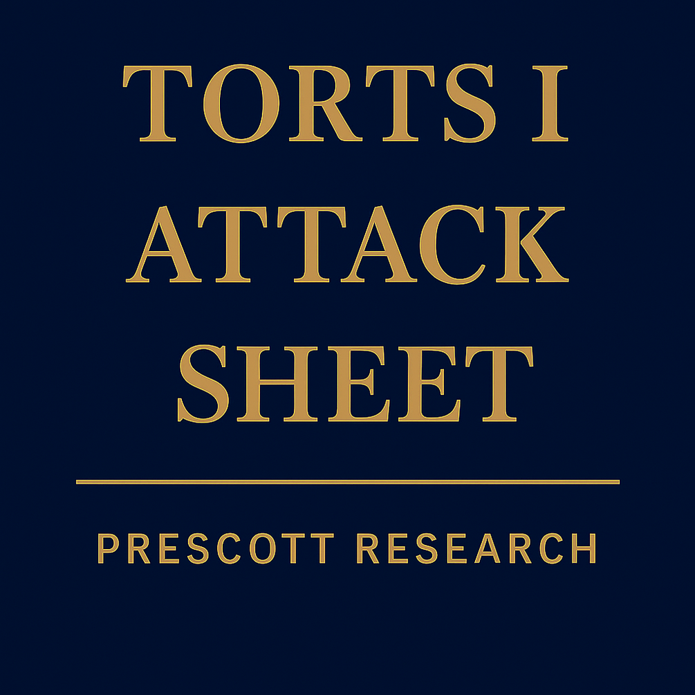 Torts l Issue Spotting Attack Sheet