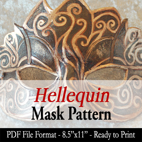 Mask Pattern – Hellequin Assassin’s Creed Brotherhood Cosplay
