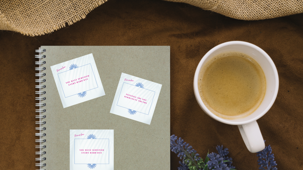Printable Affirmation Stickers — 30 Positive Reminders for Mindful Living
