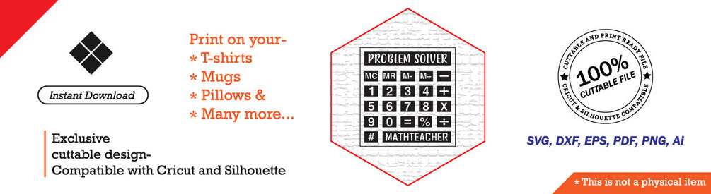 Problem Solver Math Teacher SVG, Inspirational Math Teacher SVG Design ...