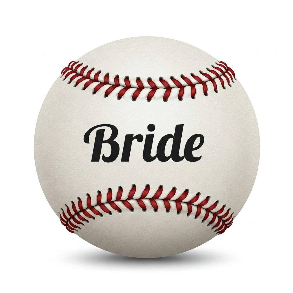 Wedding Titles on Baseballs