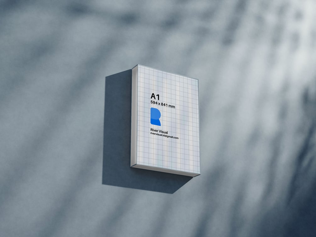 Concrete Rectangle Sign Mockup N5