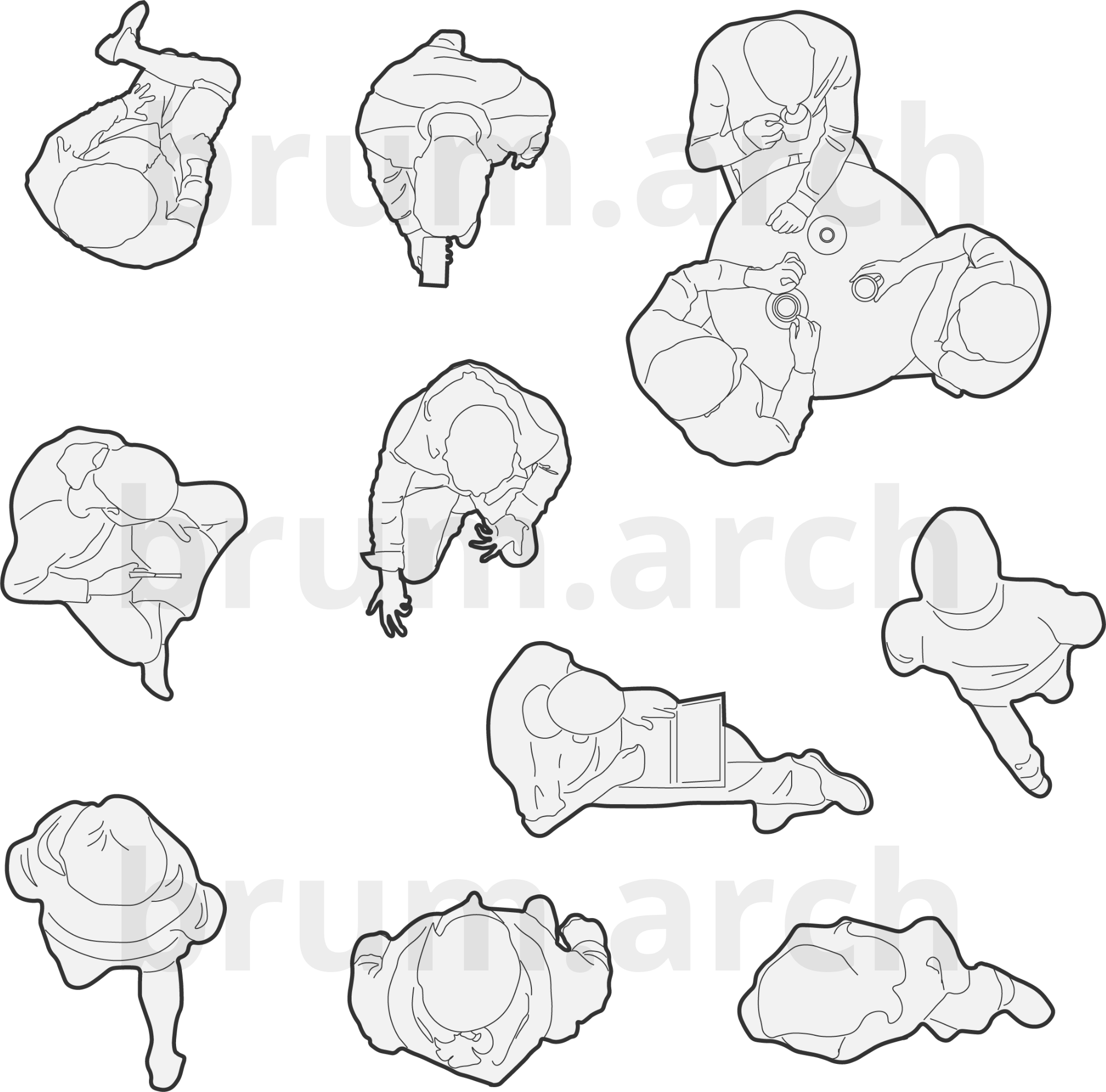 10 Human Scale Figures PACK 1