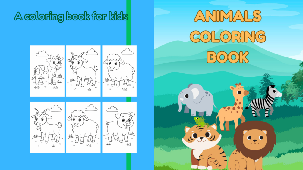 Awesome Animals Coloring Book for Kids Ages 2–7 | Fun & Easy Animal ...