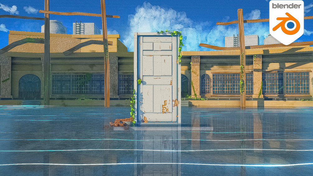 Blender Anime World Building | Suzume na Tojimari | Makoto shinkai