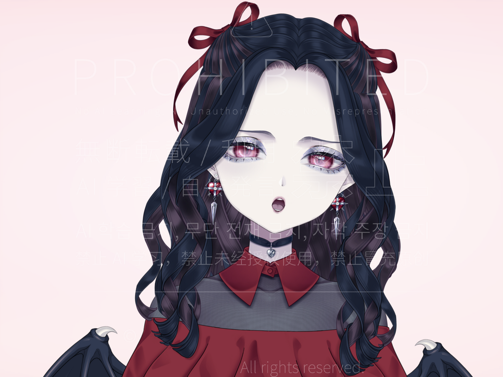 🦇Live2D Model “Red Velvet” – VTuber Avatar (Commercial Use OK)