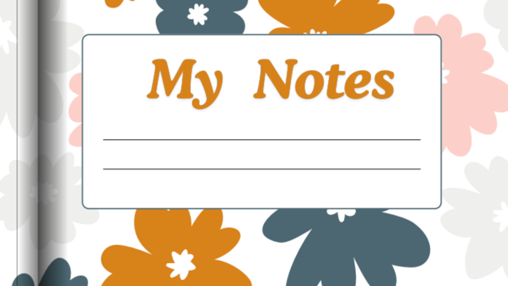 Floral Print Digital Notebook