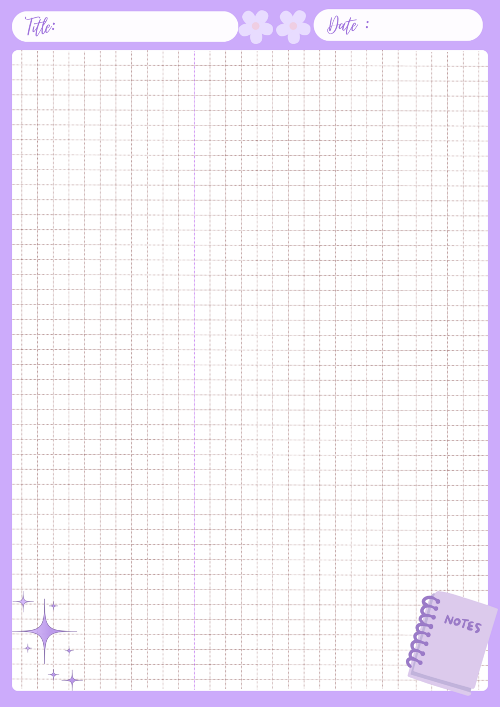 Aesthetic Note Paper Printable