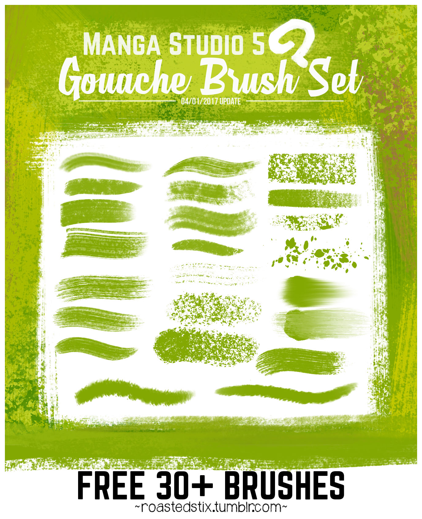 Roastedstix - Dry Brushes (Gouache Brushes) for Clip Studio Paint