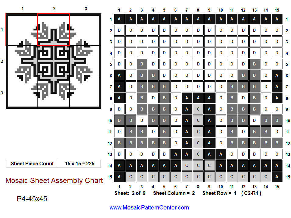 P4-45x45 Mosaic Pattern Guide