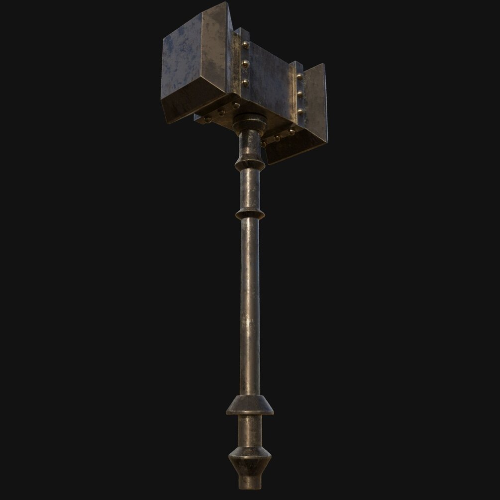 Celestial 3D Model of Seraphim's Light Hammer for Divine Intervention