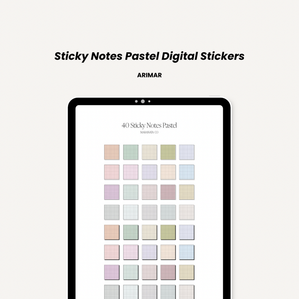 Sticky Notes Pastel Digital Stickers