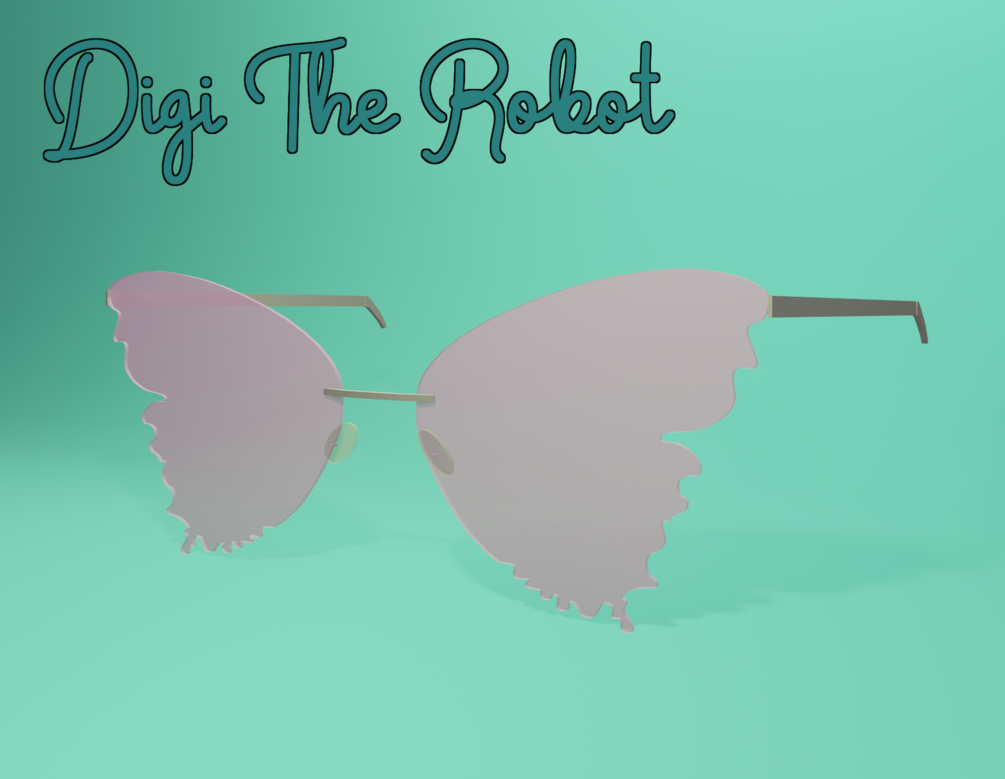 Butterfly Glasses FBX + PMX rigged and UV mapped - for VRChat