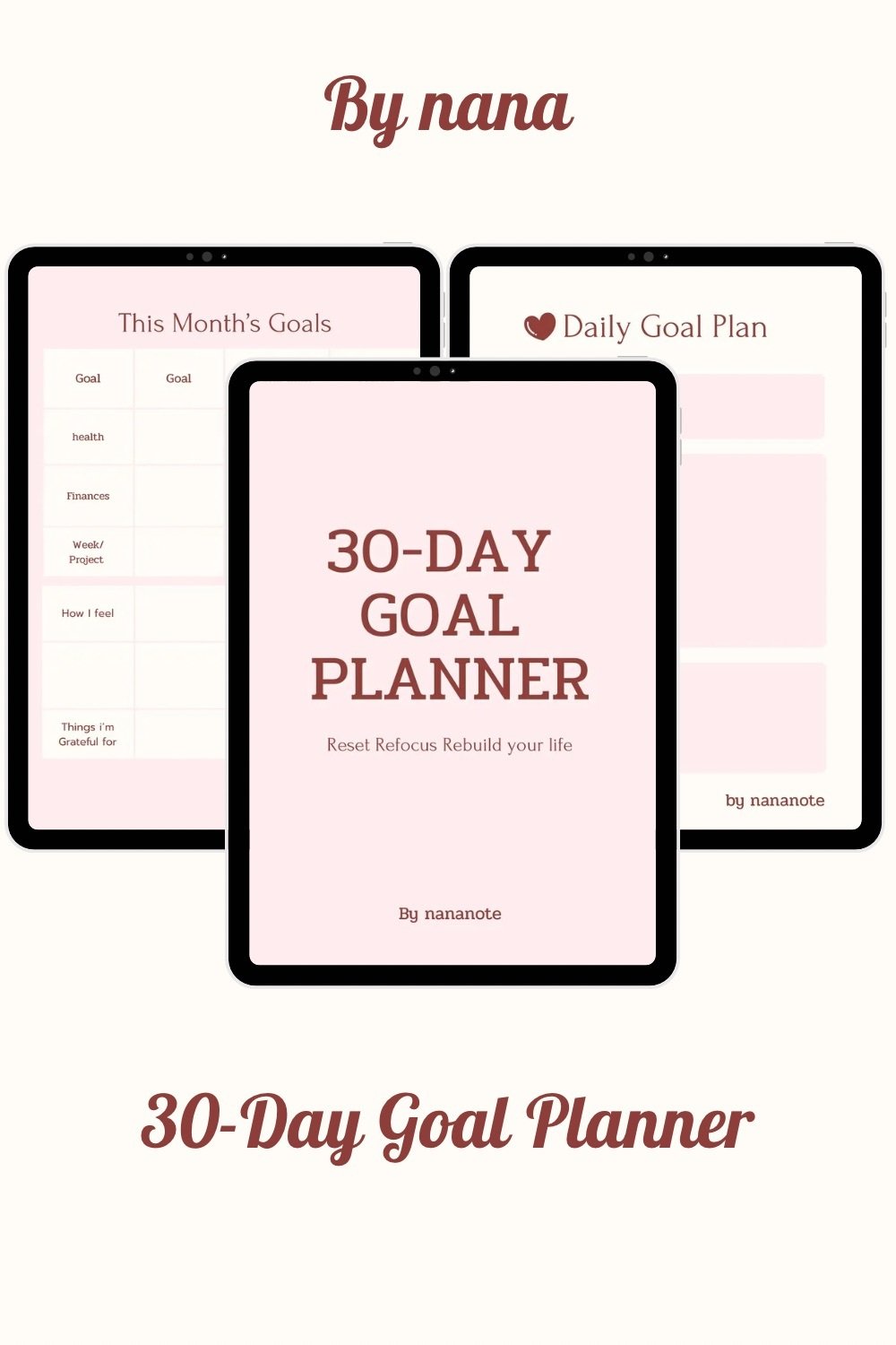 30-Day Goal Planner – Free Printable Template for Self-Growth