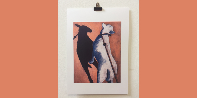 "Pandy" Risograph Print (Orange/Blue)