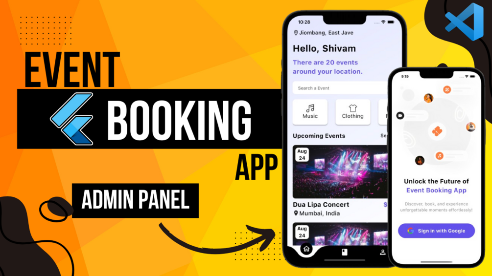 🔥 Event Booking App with Admin Panel - Source Code