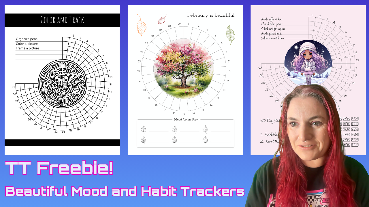 New freebie - Habit and Mood Trackers. Plus a new ENORMOUS clipart pack ...