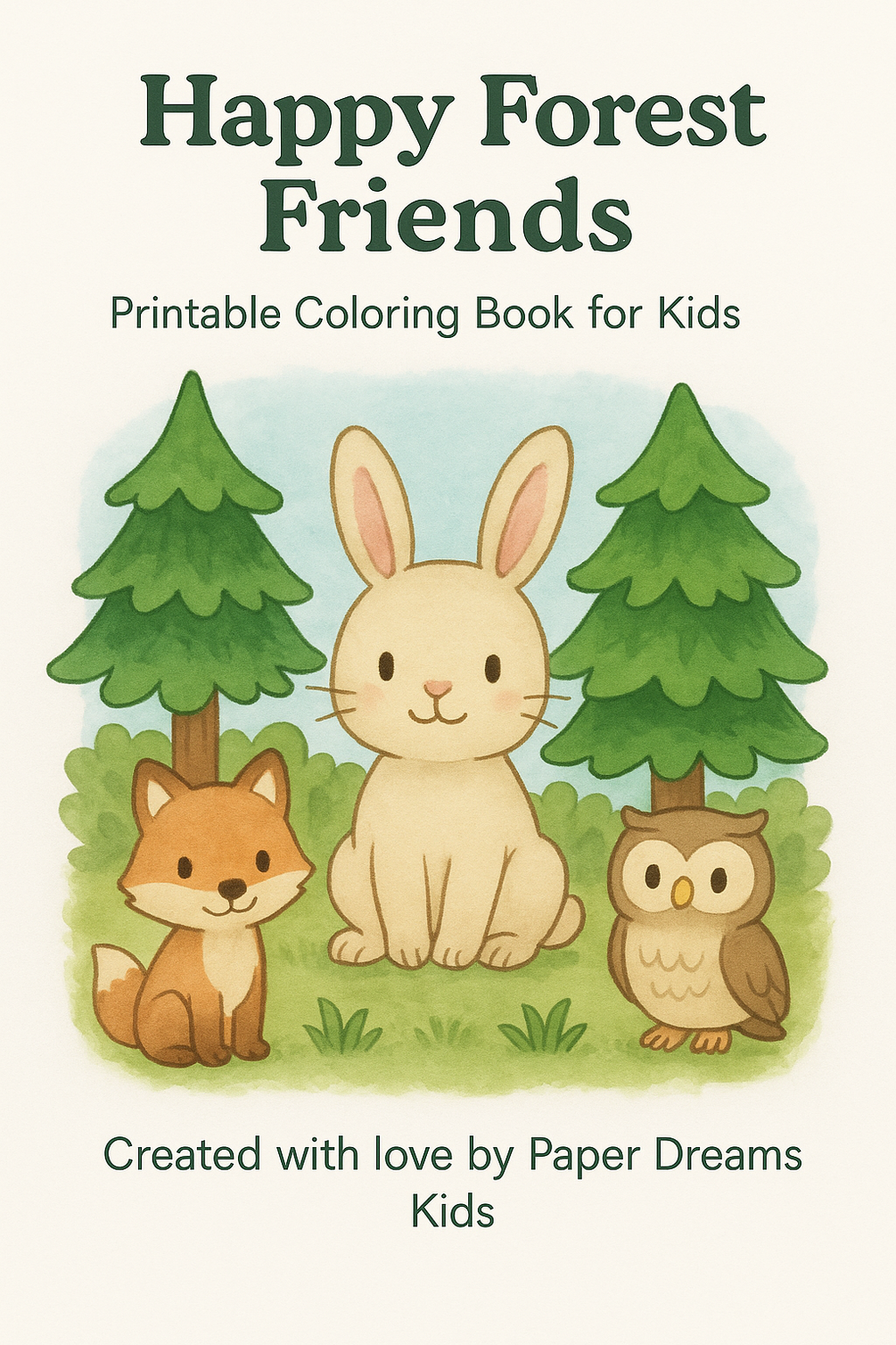 Printable Forest Animal Coloring Book for Kids – Fun & Cute!
