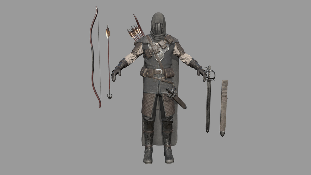 (FREE PRODUCT) Warrior Game Ready Character 3D Model