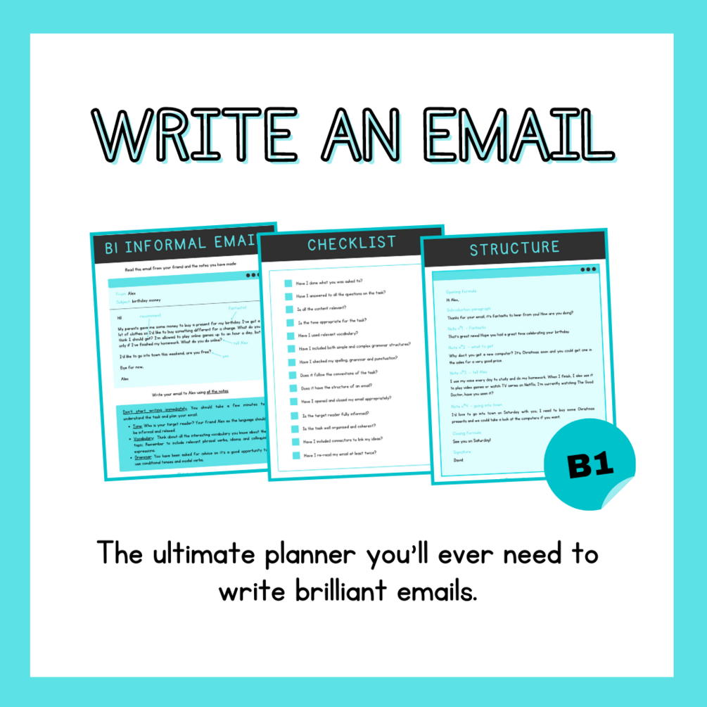 B1 email planner