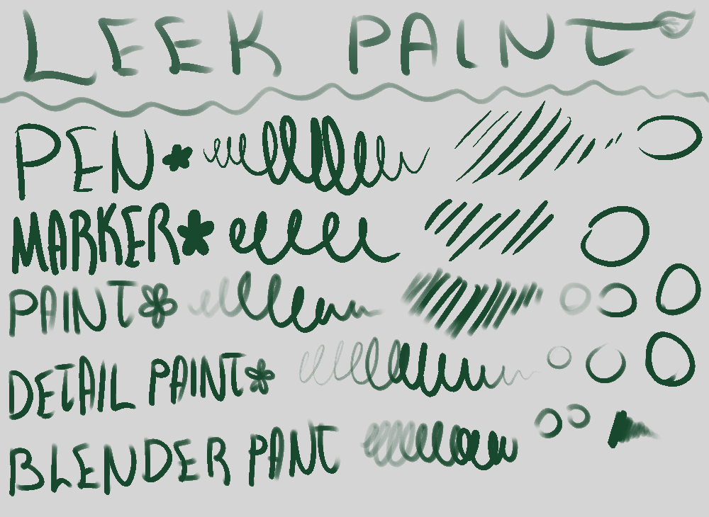 Leek Paint Brush Set [Clip Studio Paint]